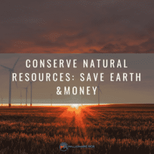 Conserve Natural Resources: Three Pillars to Save Earth and Money